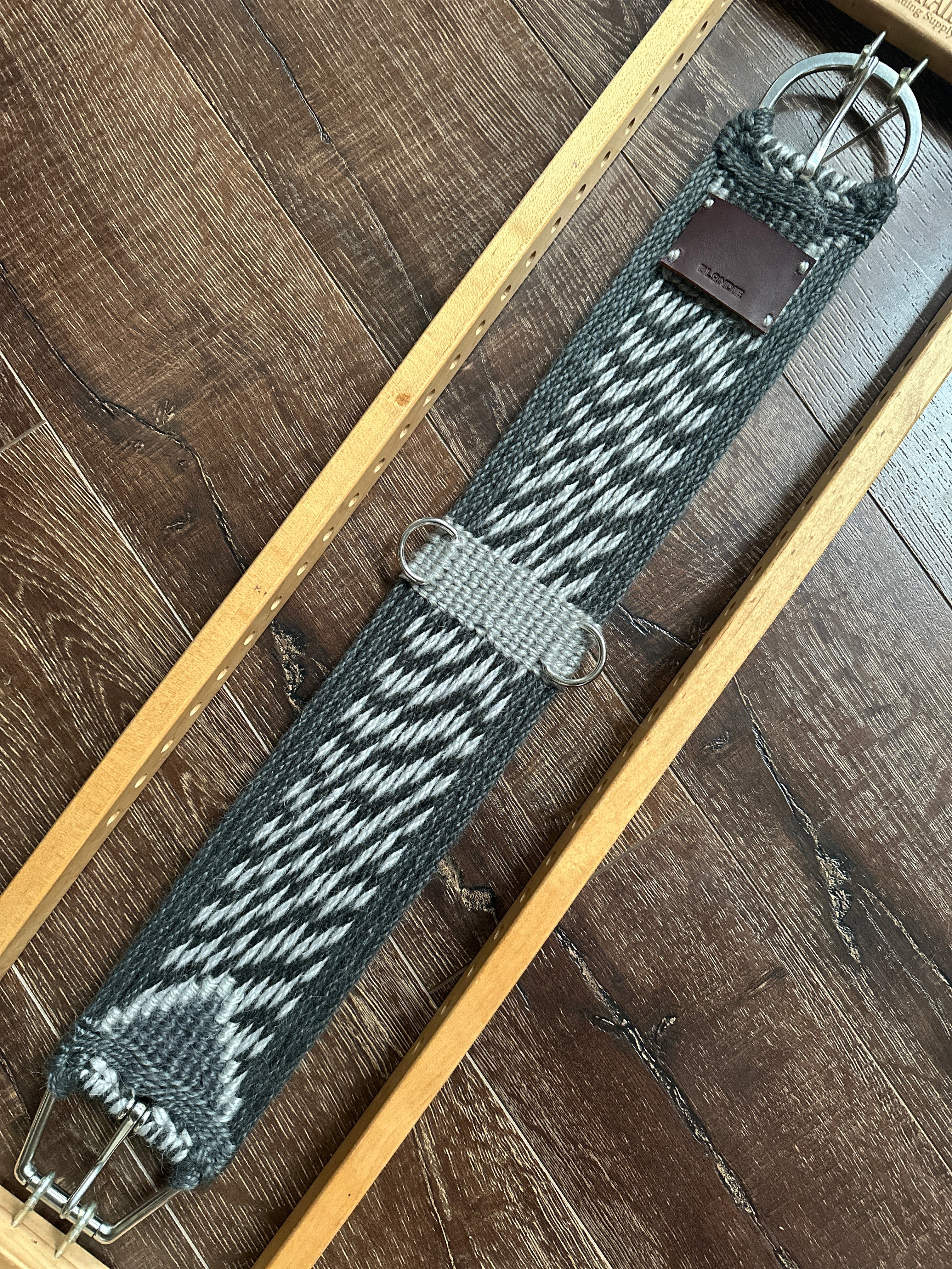 32" Straight Mohair Cinch "Grey Area" – Blondie Cinches & Rope Halters