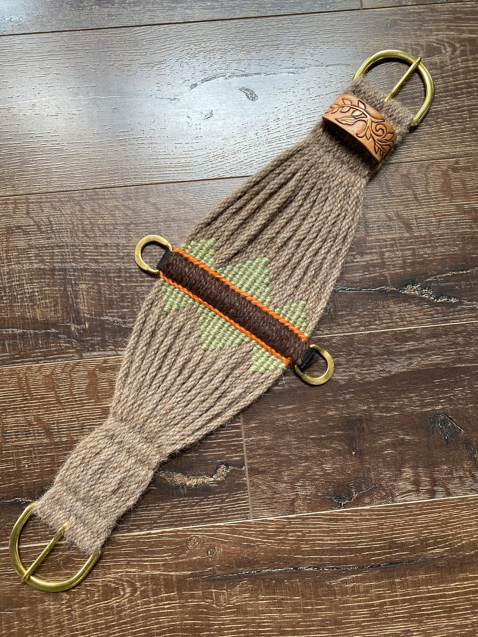 30" Roper Cinch - Mocha with Sage, Brown and Orange accents – Blondie ...